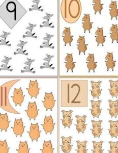 Animales con números del 1 al 20,