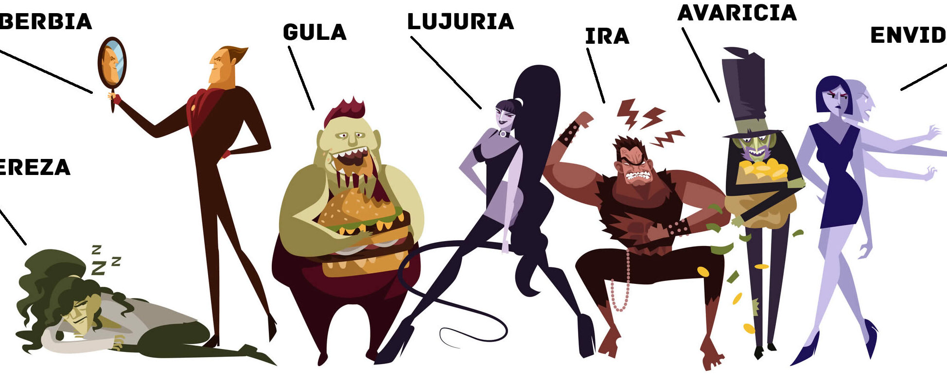 Los 7 pecados capitales en la Biblia son: soberbia, avaricia, lujuria ...