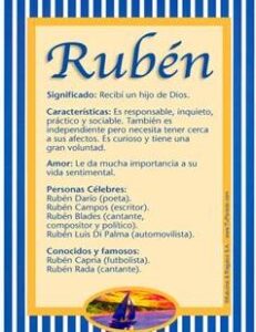 Qué significa Rubén en la Biblia